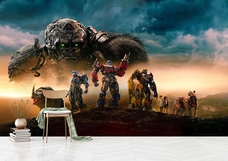 Transformers Wallpaper, Transformers Wall Decor, Superheroes Mural ...