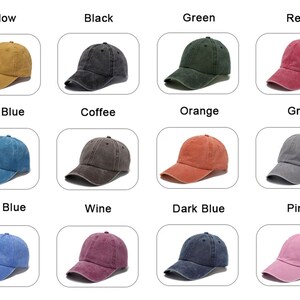 Custom Washed Dad Baseball Cap Embroidered Dad Hat Classic ...