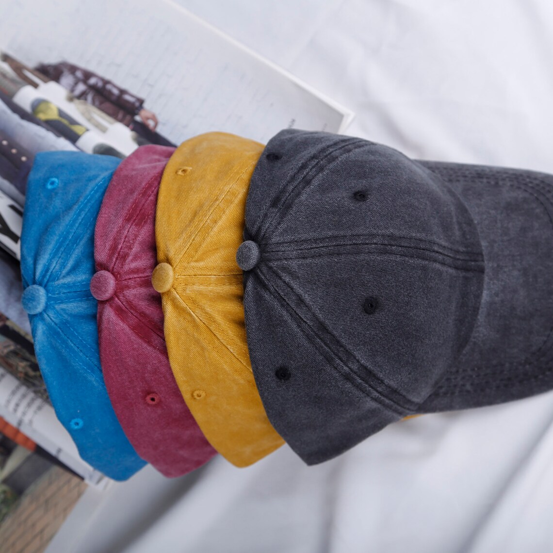 Custom Washed Dad Baseball Cap Embroidered Dad Hat Classic ...