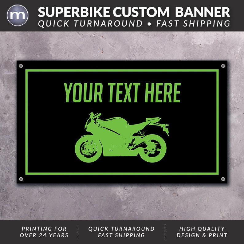 Superbike Motorcycle Custom Vinyl Banner - Etsy