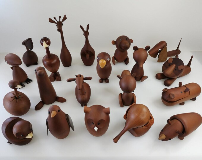 20 Types Senshukai Complete Set Vintage Wooden Animal Figurines - Etsy