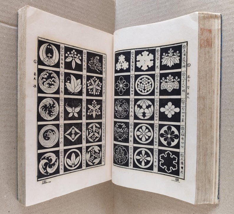 1933 Japanese Family Crests Design Book Mon No Izumi (紋之泉) - Etsy