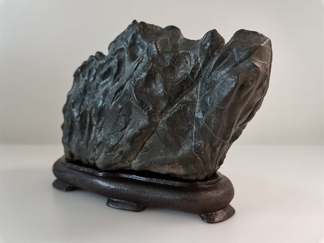 Vintage Suiseki Mountain Viewing Stone Furuya-ishi Japanese Rock H 14cm ...