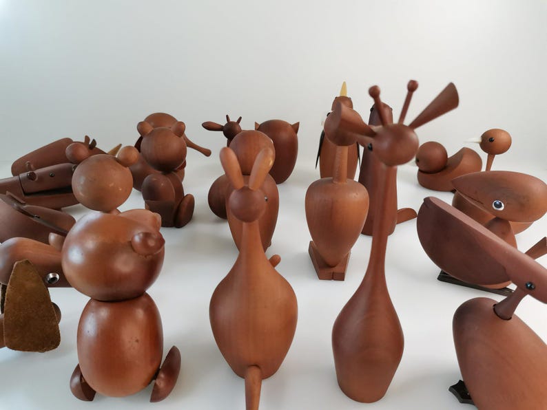 20 Types Senshukai Complete Set Vintage Wooden Animal Figurines - Etsy