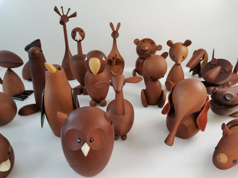 20 Types Senshukai Complete Set Vintage Wooden Animal Figurines - Etsy
