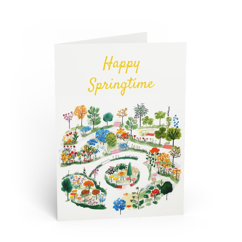 Happy Springtime Greeting Card - Etsy