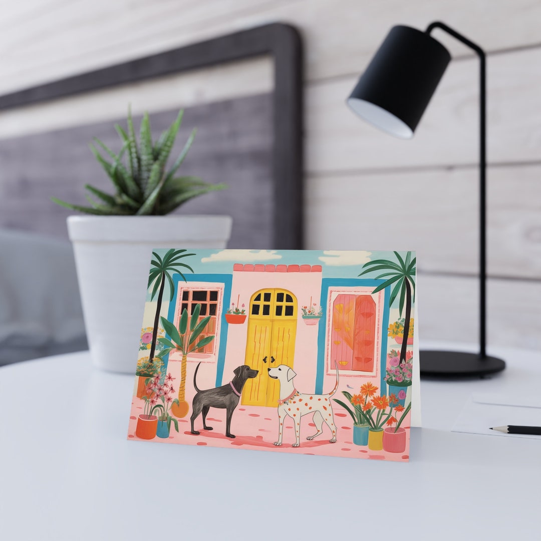 Dogs Greeting Each Other Greeting Cards - Etsy