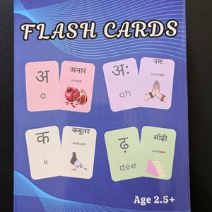 Hindi Alphabets Flashcards: Bilingual Learning Cards for Kids & Adults ...