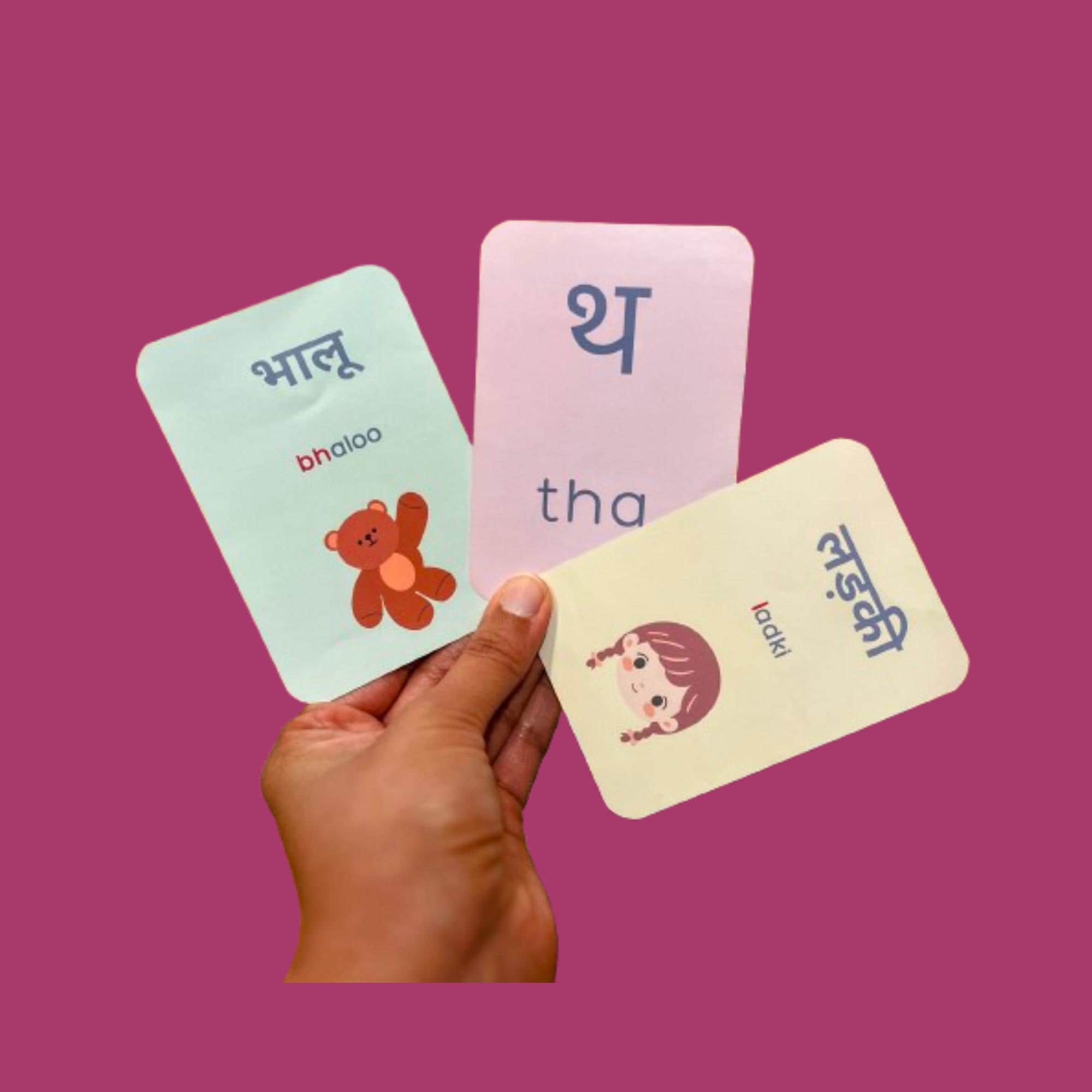 Hindi Alphabets Flashcards: Bilingual Learning Cards for Kids & Adults ...