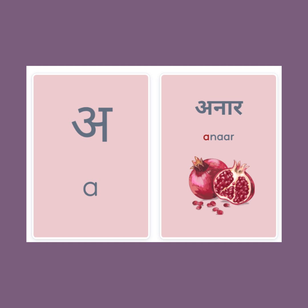 Buy Hindi Alphabets Flashcards | Letters and Words With English ...