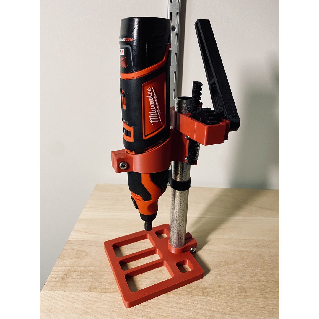 3D Printable Drill Press Conversion Kit for Milwaukee Rotary Tool 2460 20 Etsy