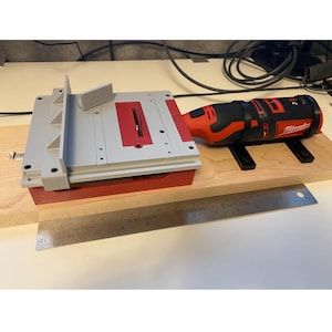 3D Printable Table Saw Conversion Kit for Milwaukee Rotary Tool 2460-20 ...