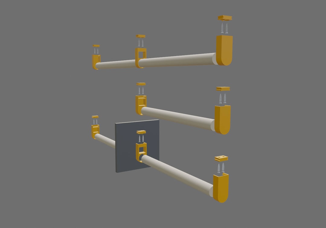3D Printable Rod Support System for Closet and Shelf Organization - Etsy