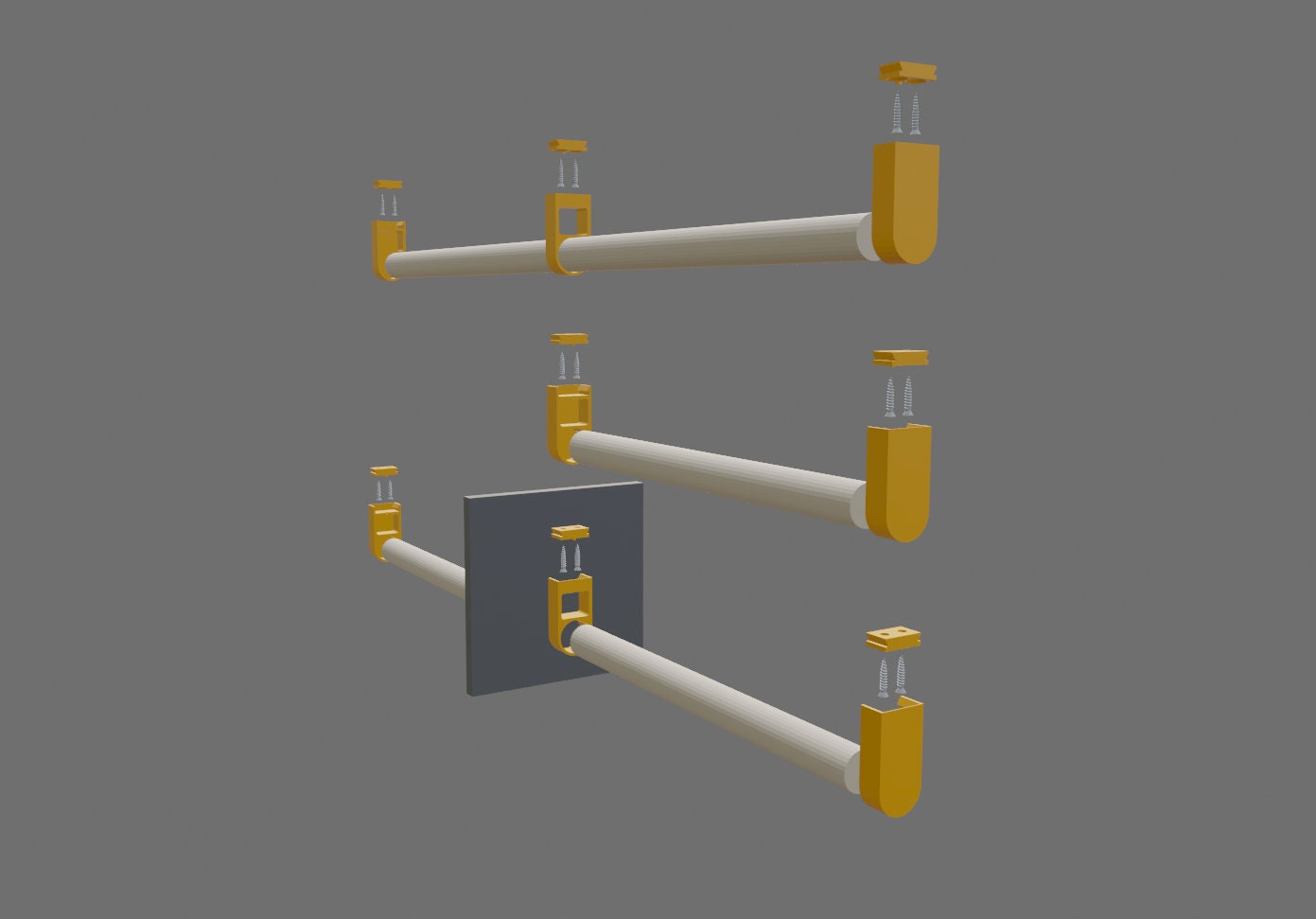 3D Printable Rod Support System for Closet and Shelf Organization - Etsy