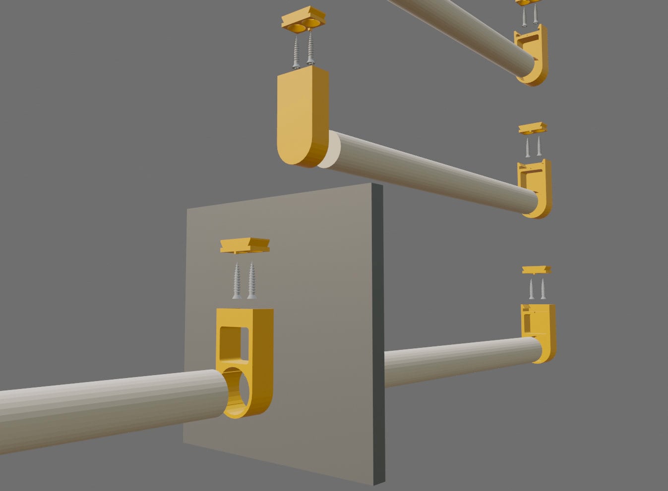 3D Printable Rod Support System for Closet and Shelf Organization - Etsy