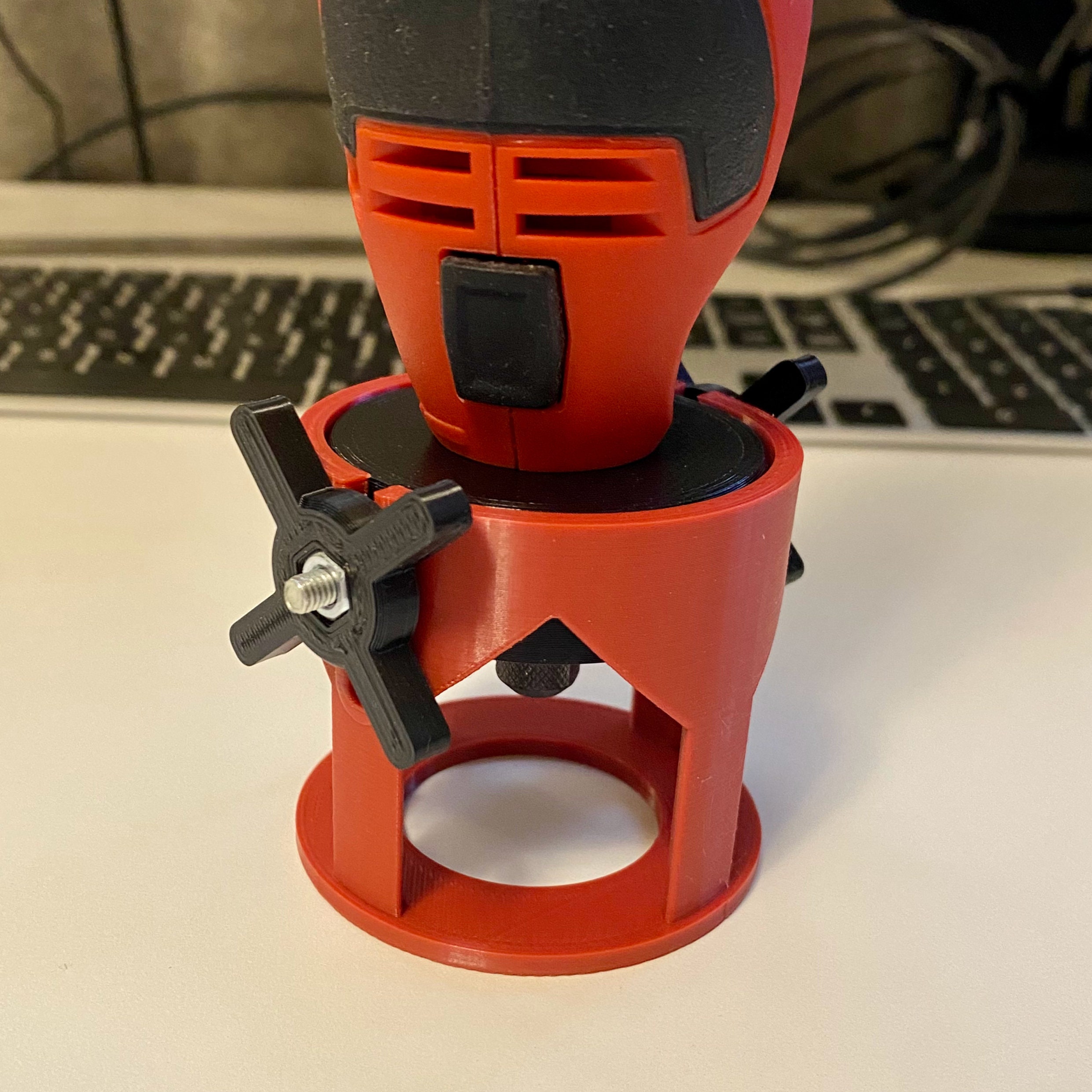 3D Printable Adjustable Router Conversion Kit for Milwaukee Rotary Tool ...