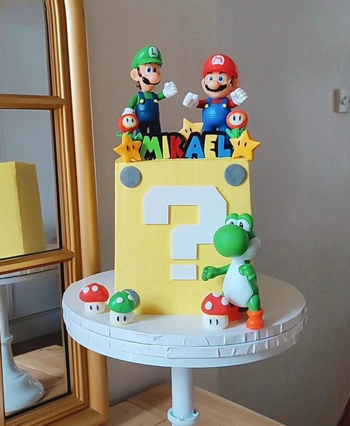 SUPER MARIO INSPIRED Acrylic Topper 3D Acrylic Topper 3D Name Charm 3D ...