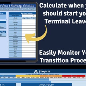 Military Transition Planning Spreadsheet | Personalized Tasks, Progress ...