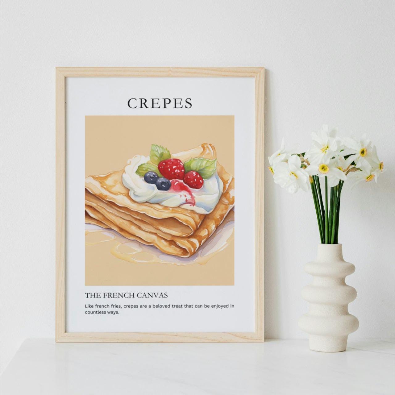 DIGITAL DOWNLOAD - Crepes Wall Art, Kitchen Decor, Home Decor, Dessert ...
