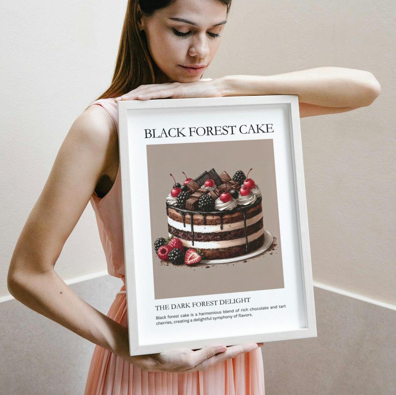 DIGITAL DOWNLOAD - Black Forest Cake, Kitchen Decor, Home Decor ...