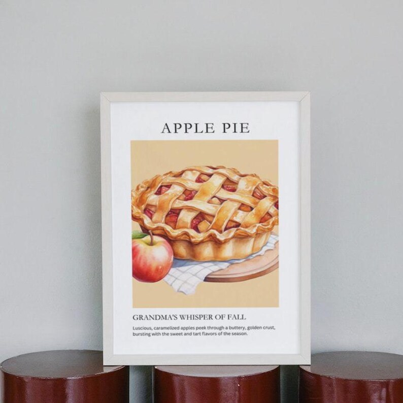 DIGITAL DOWNLOAD - Apple Pie Wall Art, Kitchen Decor, Home Decor ...