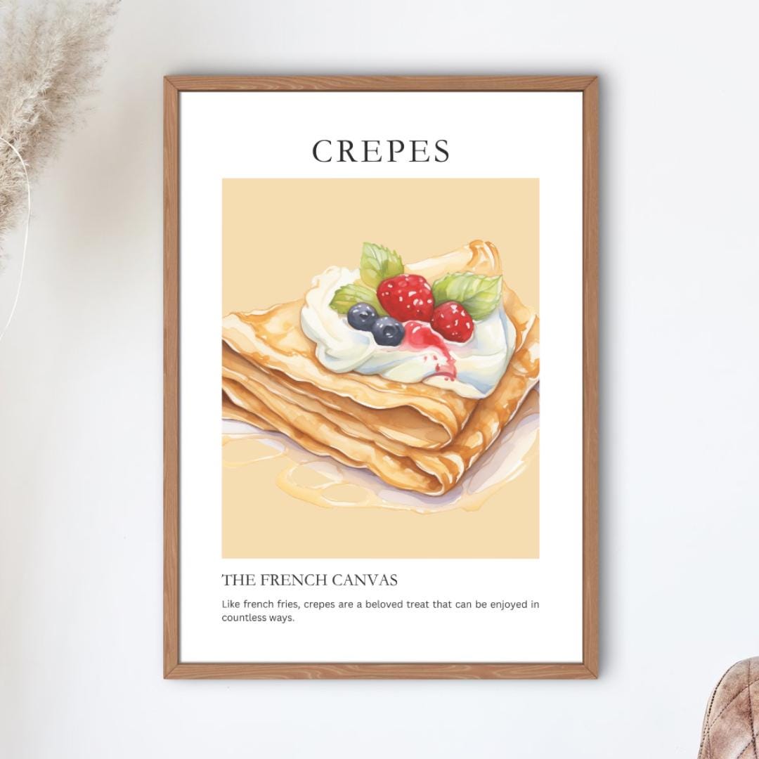 DIGITAL DOWNLOAD - Crepes Wall Art, Kitchen Decor, Home Decor, Dessert ...