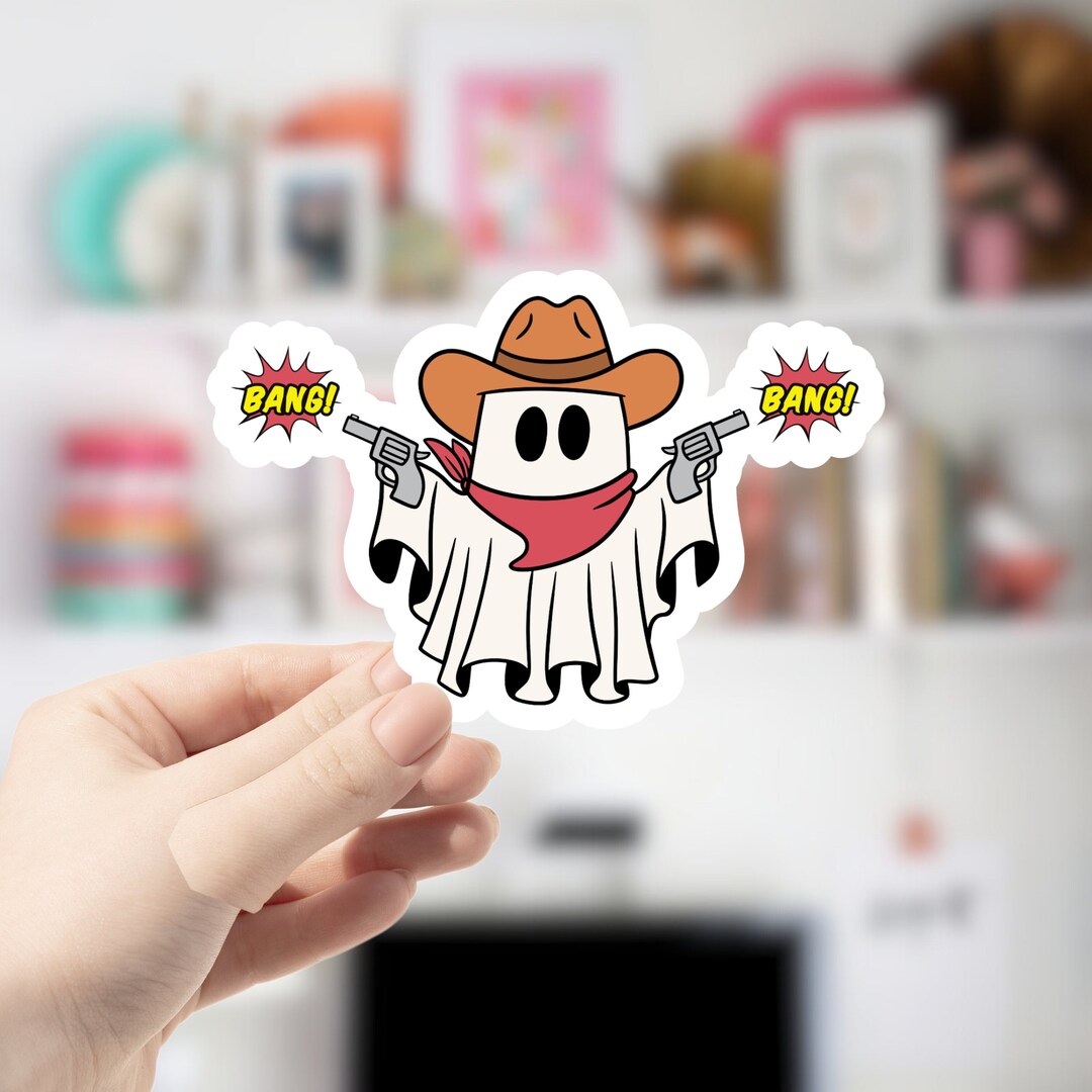 Spooky Sticker, Waterproof Sticker, Vinyl Sticker, Ghost Vinyl Sticker ...