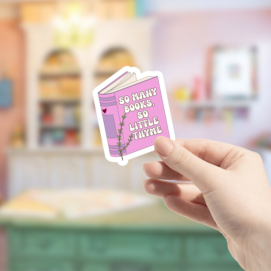 Book Sticker, Reading Sticker, Waterproof Sticker, Vinyl Sticker, Cute ...