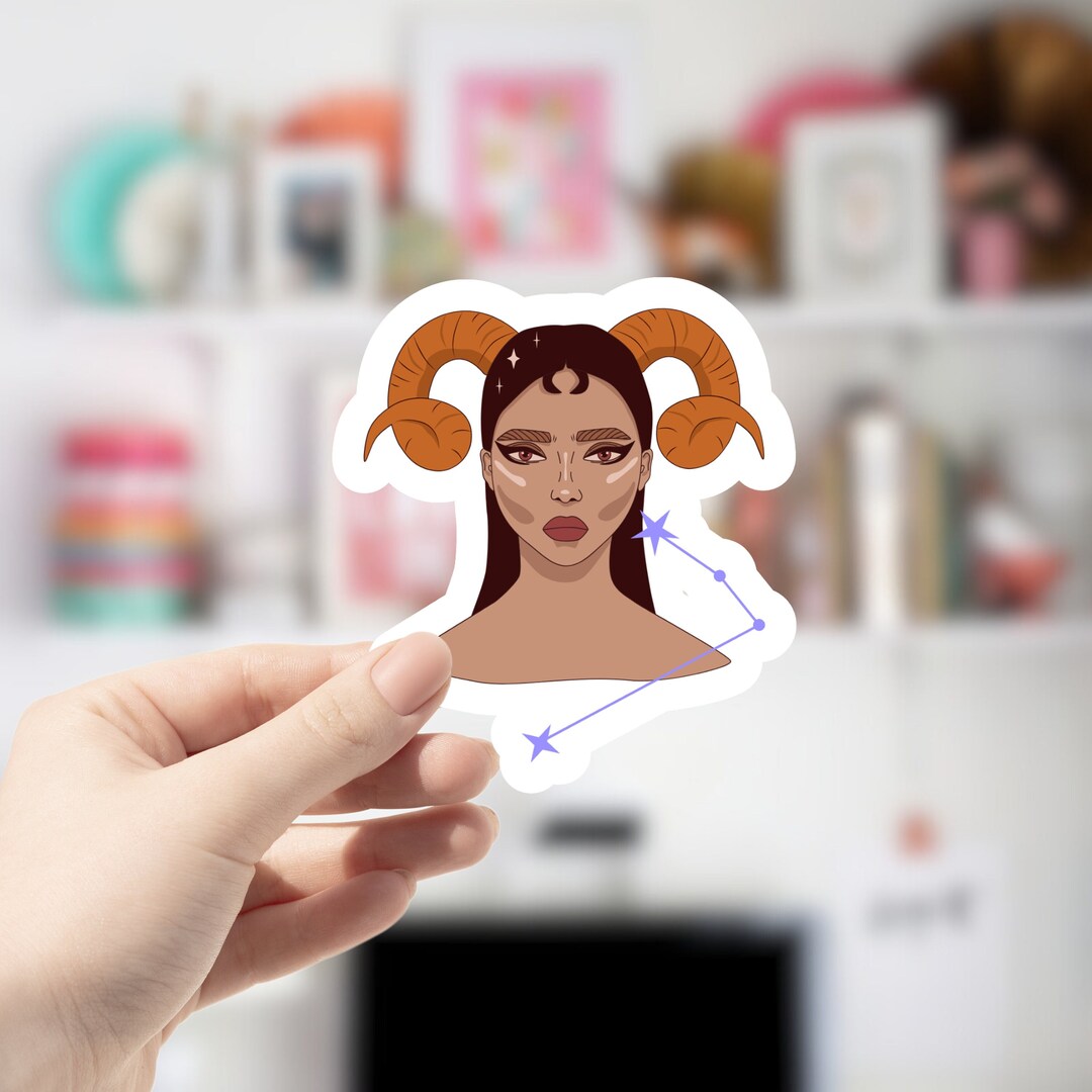 Zodiac Sticker, Waterproof Sticker, Vinyl Sticker, Aries Vinyl Sticker ...