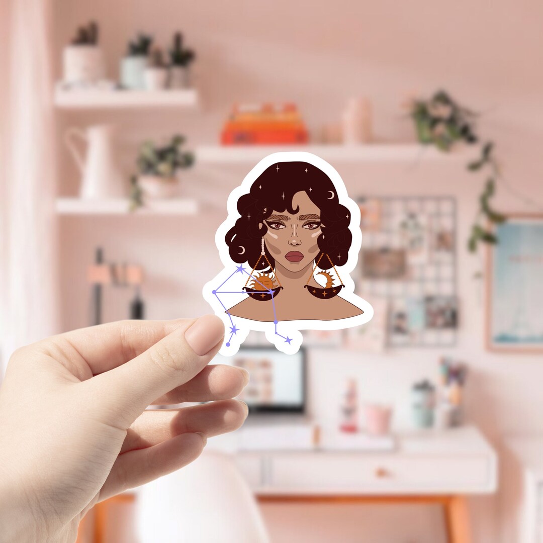 Zodiac Sticker, Waterproof Sticker, Vinyl Sticker, Libra Vinyl Sticker ...