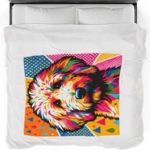 Colorful Goldendoodle Blanket Dog Swaddle for Ultimate Comfort. Pet ...