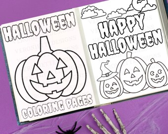 Thirteen Fun Halloween and Fall Coloring Book Pages for Print 8.5 X 11 ...