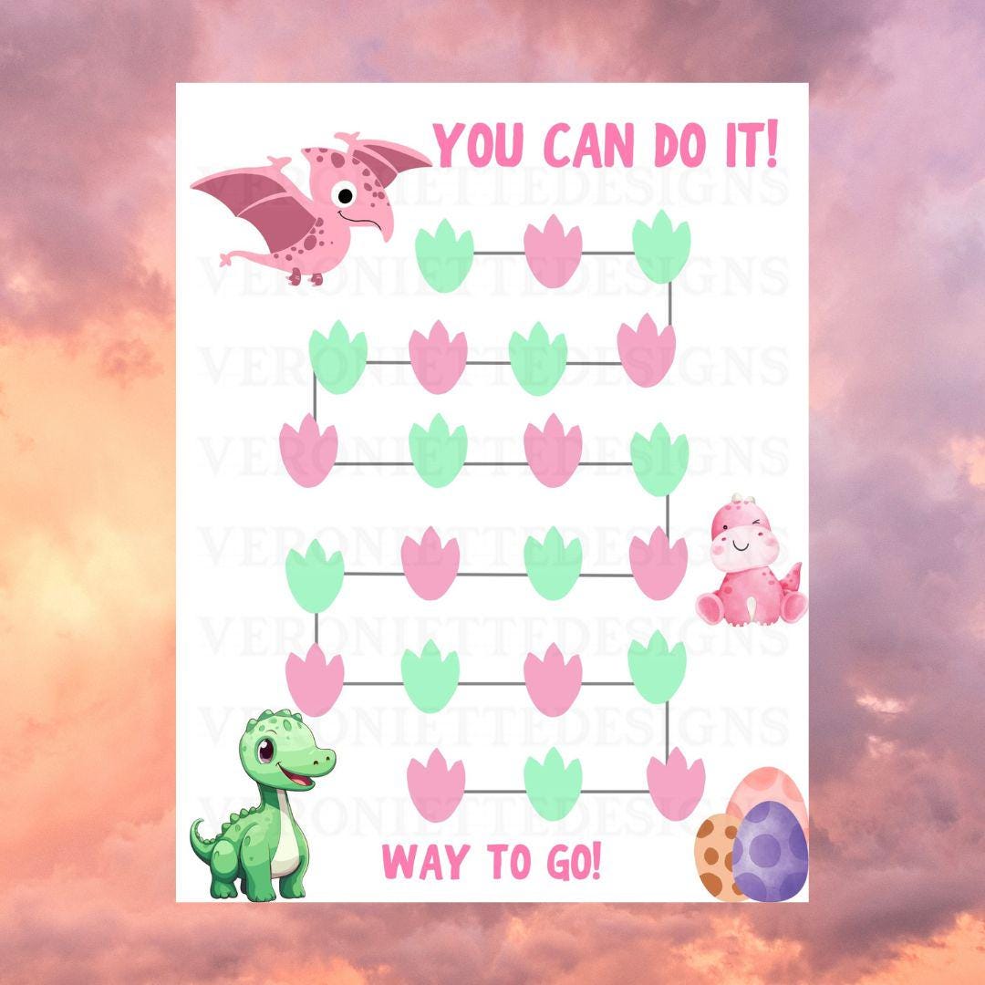 Dinosaur Themed Reward Chart - Etsy