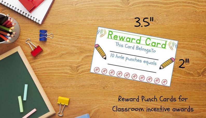 Reward Punch Cards for Classroom Incentive Awards - Etsy