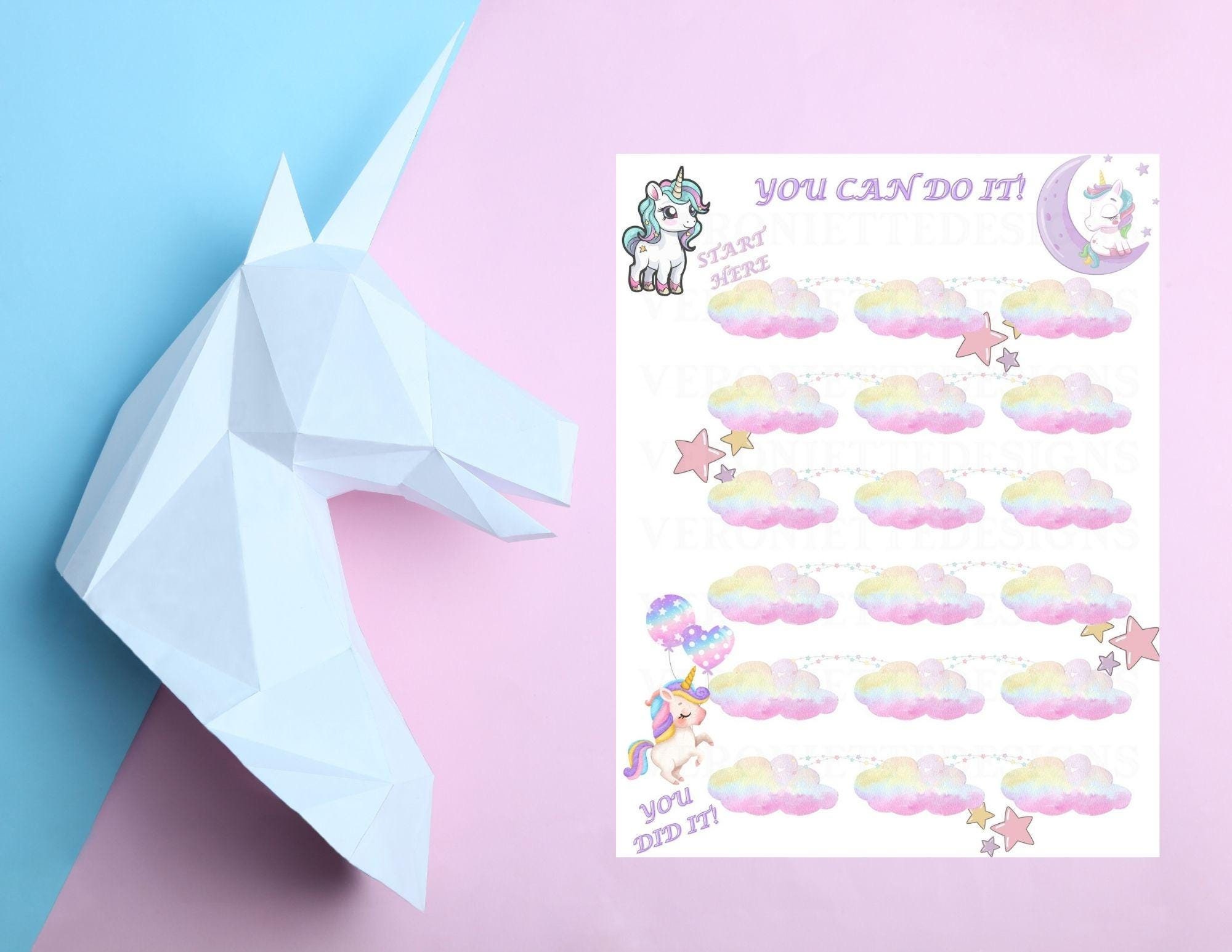 Unicorn Themed Reward Chart - Etsy