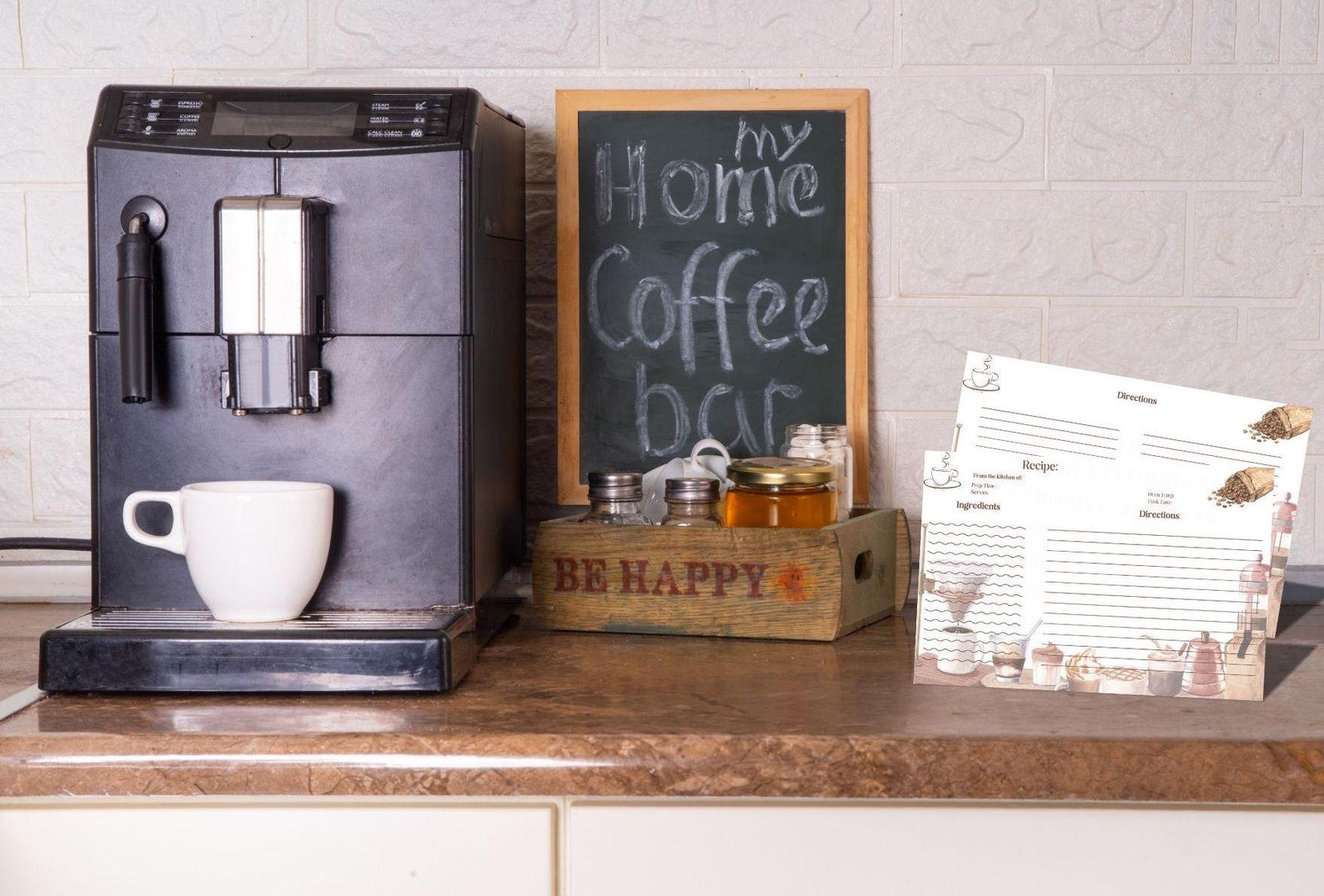 Coffee Shop Themed Recipe Cards (printable) - Etsy