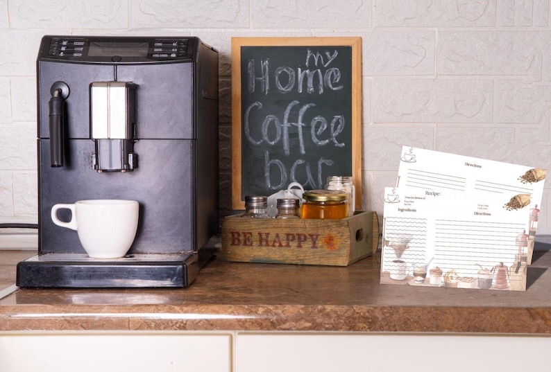 Coffee Shop Themed Recipe Cards (printable) - Etsy