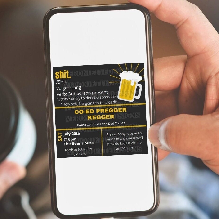 Pregger Kegger (baby Shower) Invitation - Etsy