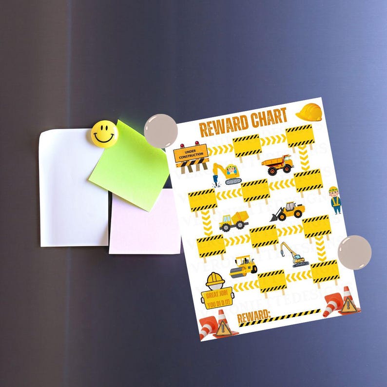 Construction Theme Reward Chart - Etsy