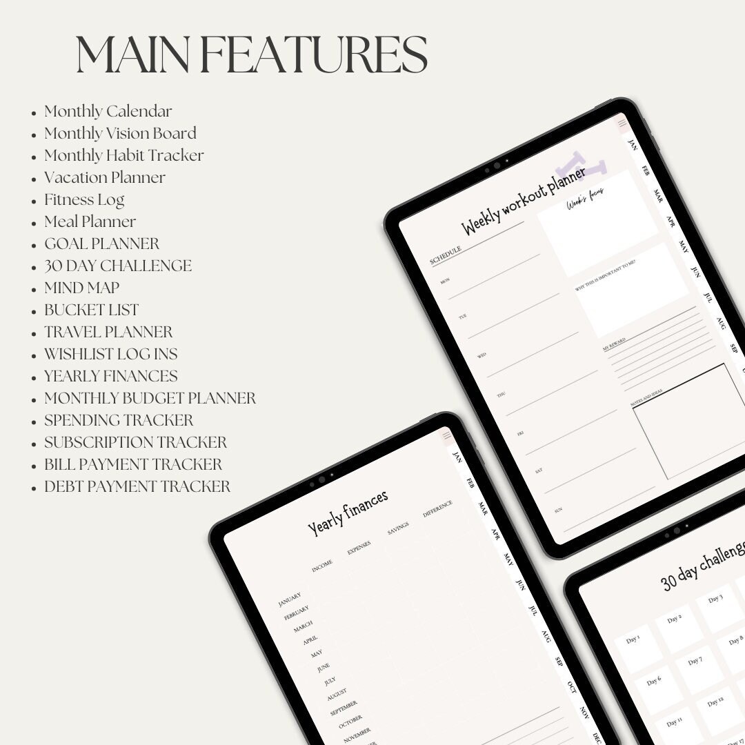 Classy Girl Planner 2024 Monthly & Weekly Calendar Digital Planner Good ...