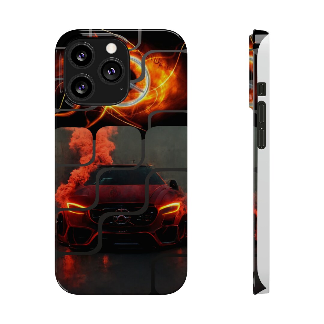 Slim Phone Cases Mercedes Benz on Flame - Etsy