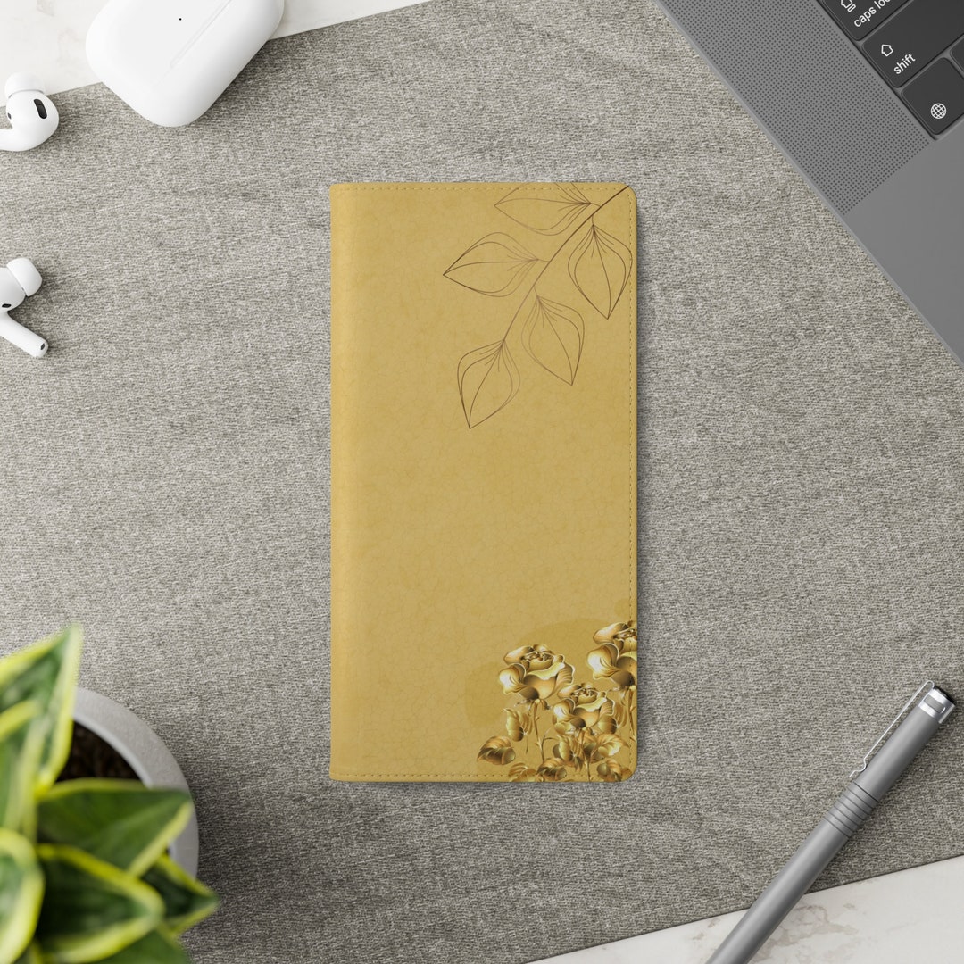 Flip Cases Gold Flowers Design - Etsy