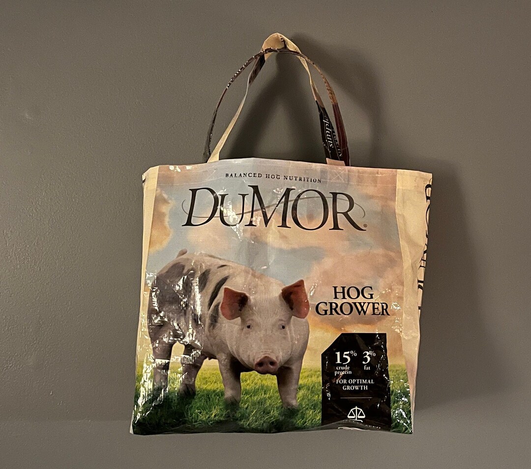 Recycled Feed Bag Tote, Grocery Tote, Hog Grower, Eco Friendly - Etsy