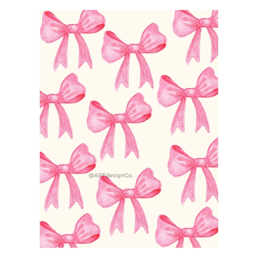 Cute Bows Wall Artbows, Digital Download - Etsy