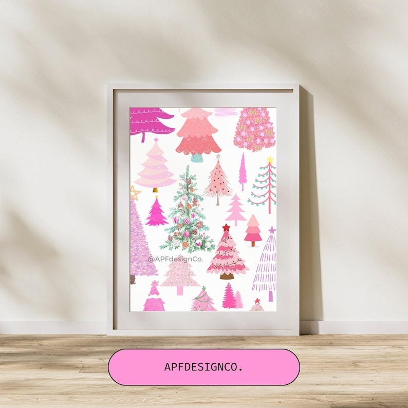 Christmas Trees Wall Art digital Download - Etsy