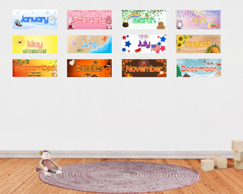 Months of the Year, Holidays, Educational, Learning, for Toddlers or ...