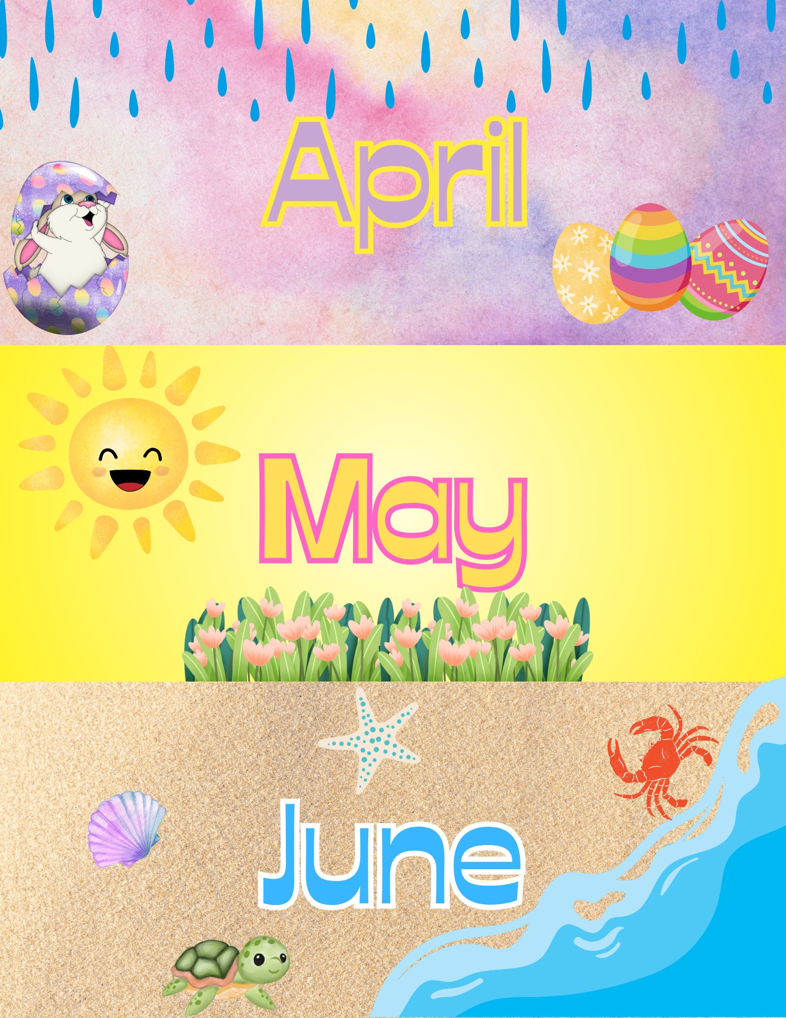 Months of the Year Holidays Educational Learning for - Etsy