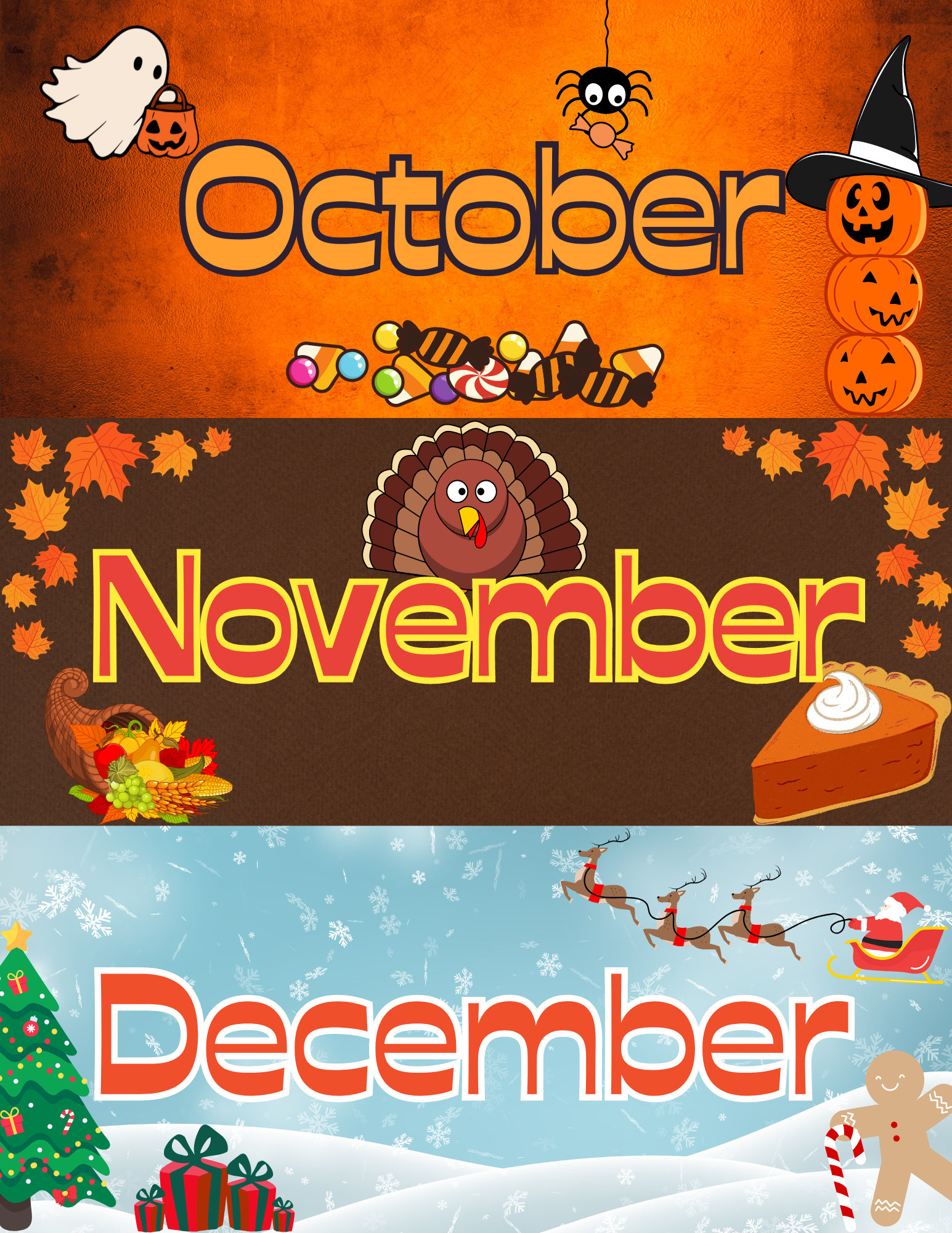 Months of the Year Holidays Educational Learning for - Etsy