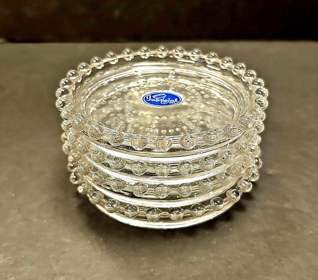 Imperial Glass candlewick Set of 4 Coasters - Etsy
