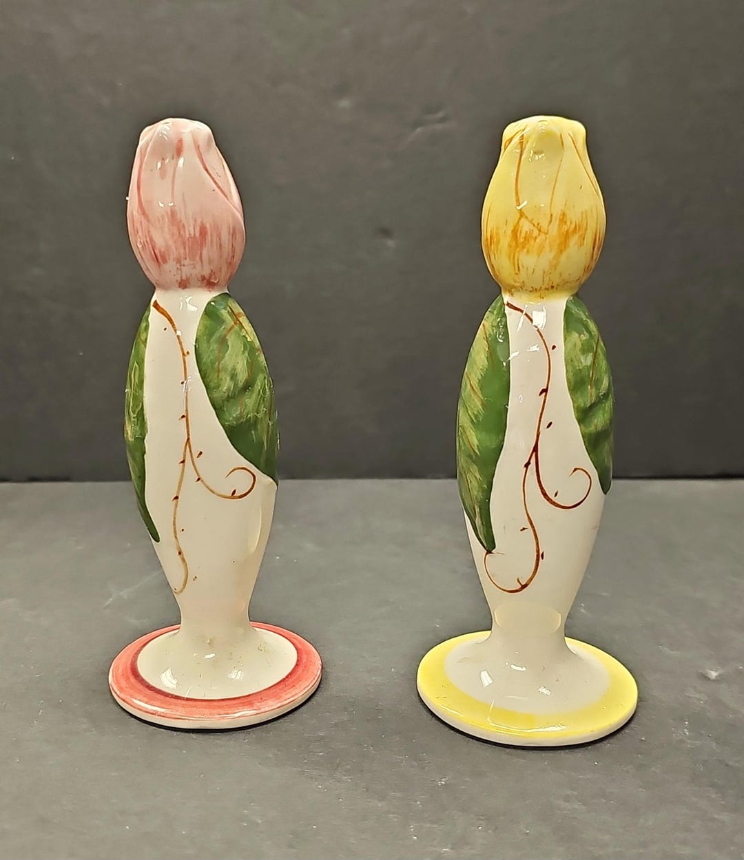 Blue Ridge Pottery rosebud Set of Salt and Pepper Shakers - Etsy